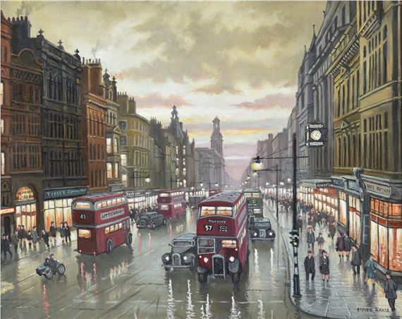 Steven Scholes | Market Street Manchester, 1961 | MutualArt