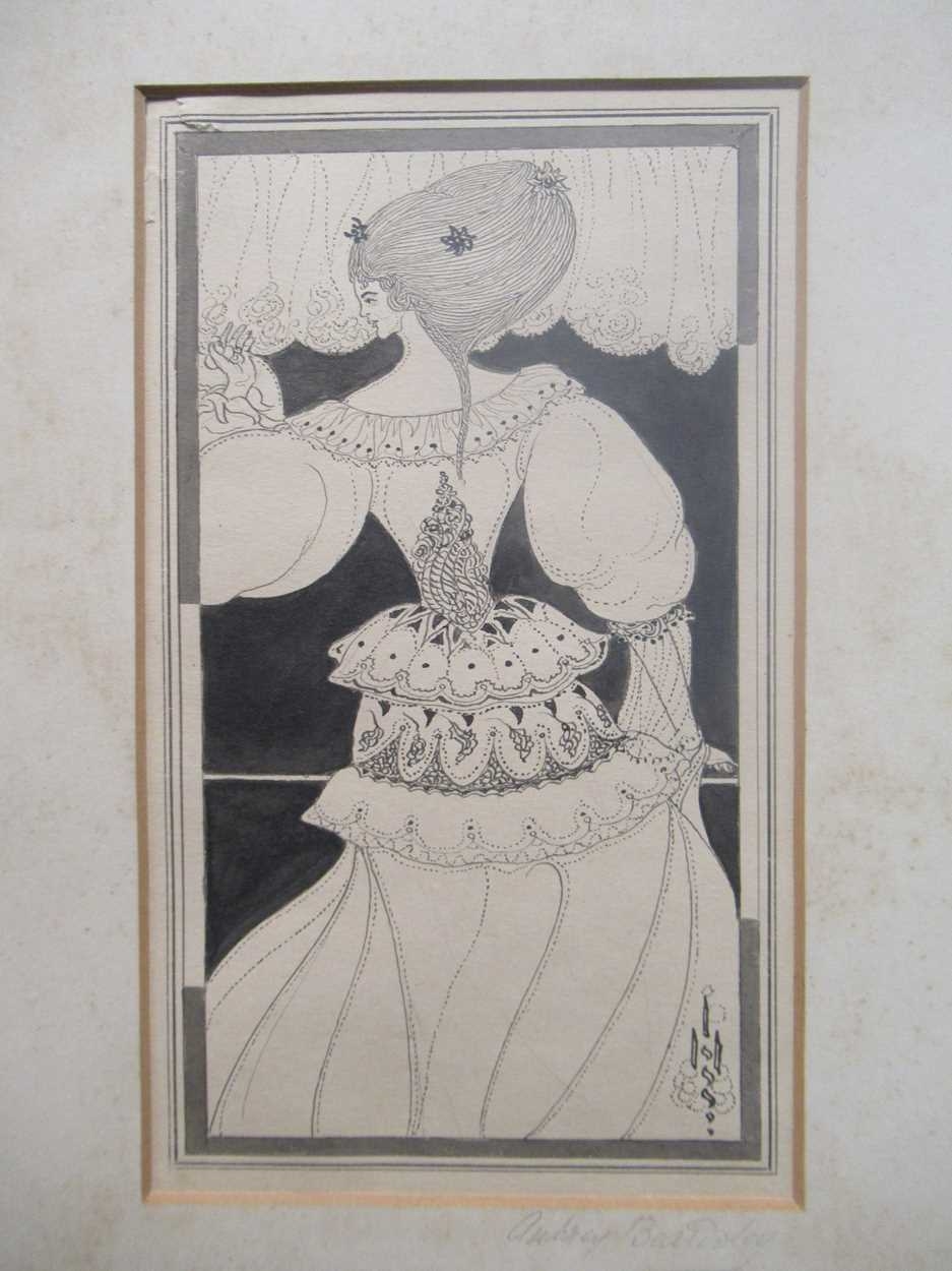 Aubrey Beardsley | a pair of ink drawings of ladies | MutualArt