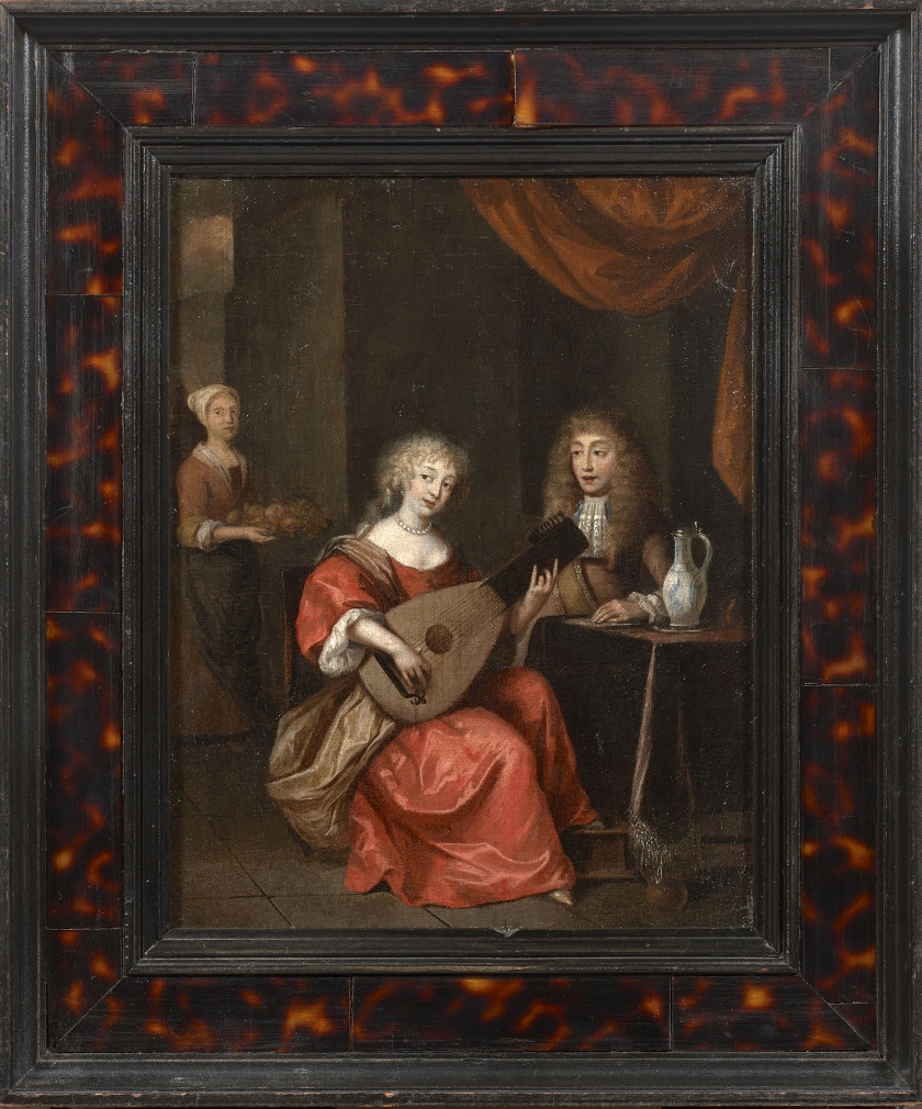 Hieronymus Janssens | La joueuse de luth | MutualArt