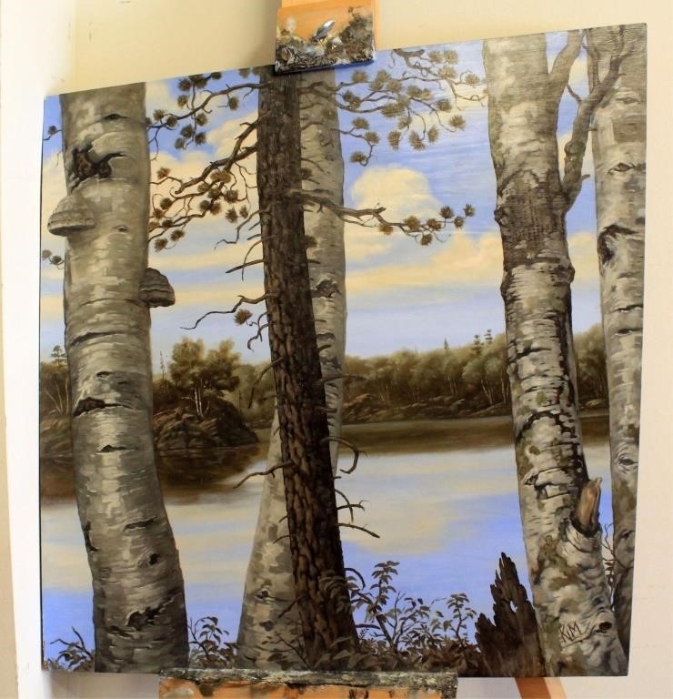 Ken Moylan | KEN MOYLAN K.L.M. OIL PAINTING UNIQUE ON EASEL | MutualArt