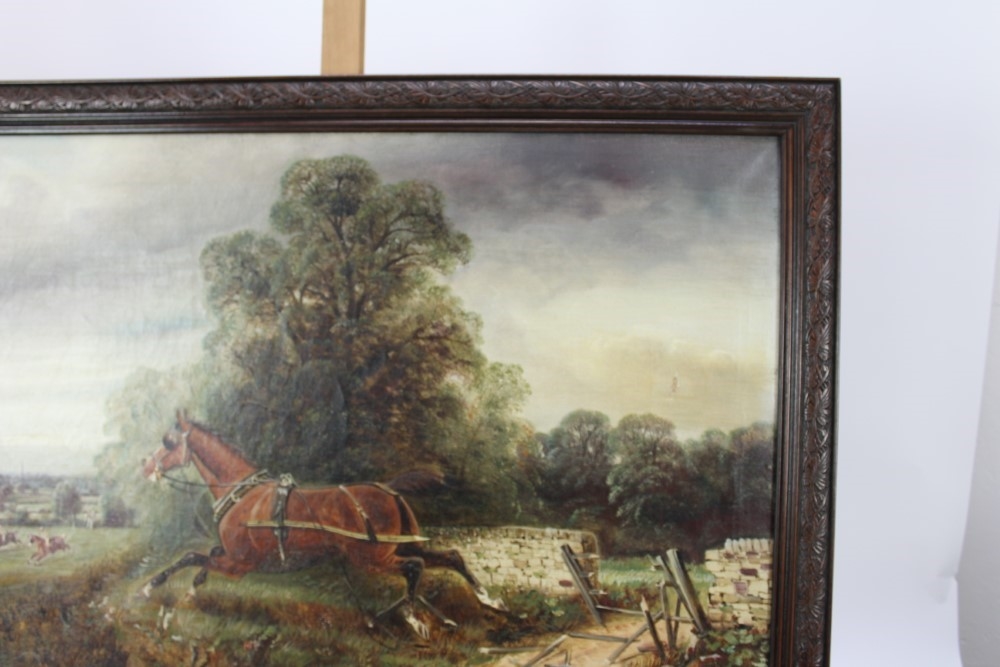 Edward Priestley | A runaway cart horse chasing the hunt | MutualArt