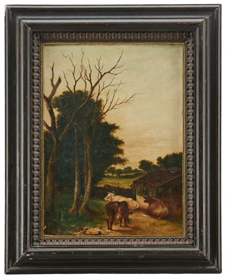 J. Adams | Landskap med kor | MutualArt