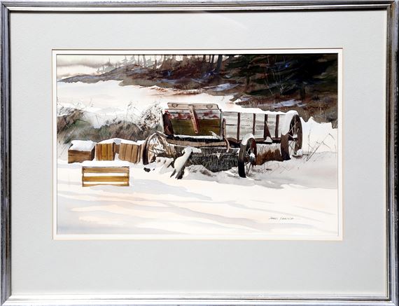James Feriola | Wagon in Snow (Circa 1975) | MutualArt