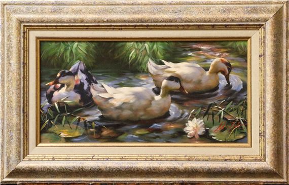 Gerhard Merfort | A family of ducks | MutualArt