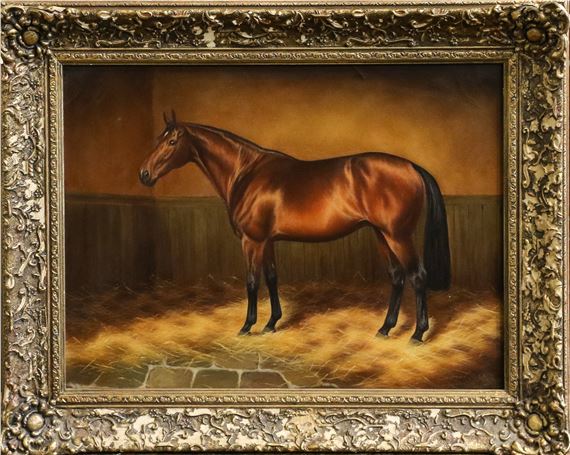 Sue Whigham | Study of a Bay Horse in a Stable | MutualArt