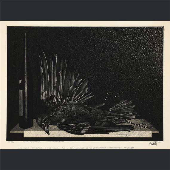 Mario Avati | Le corbeau à la bouteille (1958) | MutualArt