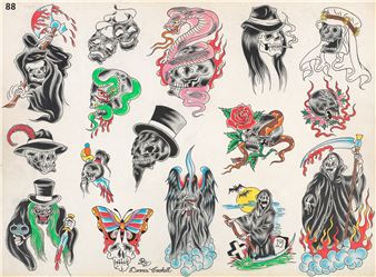 Dennis Cockell | A Group of Punk Rock-Style Tattoo Flash Including ...