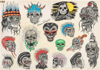 Dennis Cockell | A Group of Punk Rock-Style Tattoo Flash Including ...