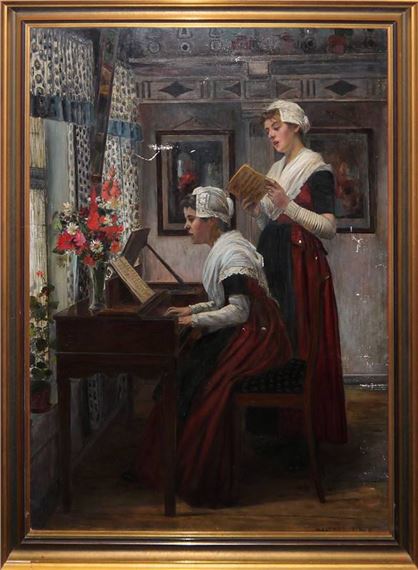 Walter Firle | Die Musikstunde der Schwestern | MutualArt