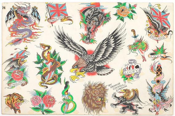 Dennis Cockell | A Group of Traditional/Sailor-Style Tattoo Flash ...
