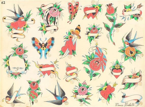 Dennis Cockell | A Group of Traditional/Sailor-Style Tattoo Flash ...