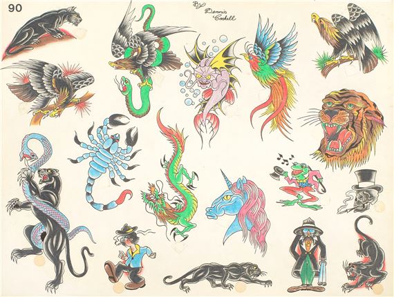 Dennis Cockell | A Group of Traditional/Sailor-Style Tattoo Flash ...