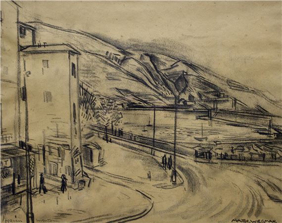 Mathieu Wiegman | Gezicht op de haven van Menton | MutualArt