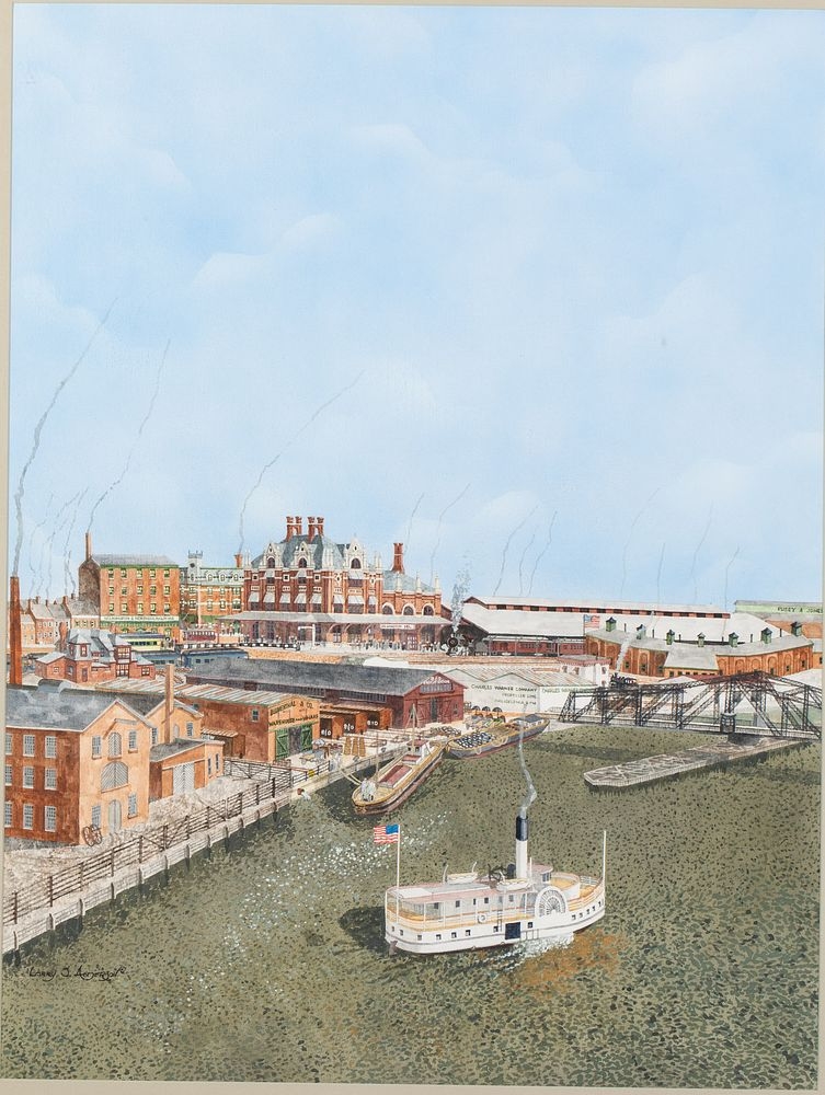 Larry Anderson | Wilmington Port Scene | MutualArt