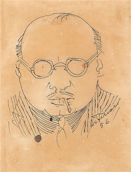 Portinari Cândido | Retrato de Santa Rosa (1956) | Artwork performance ...