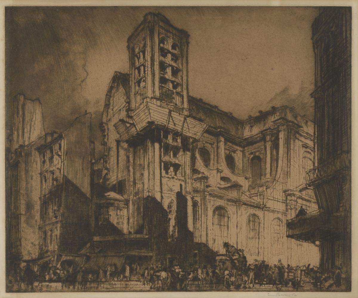 Frank William Brangwyn | A Street in Cirq, no.2 (Gaunt 197) (1912 ...