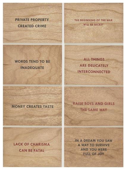 Jenny Holzer | Truisms (set of eight) (2018) | MutualArt