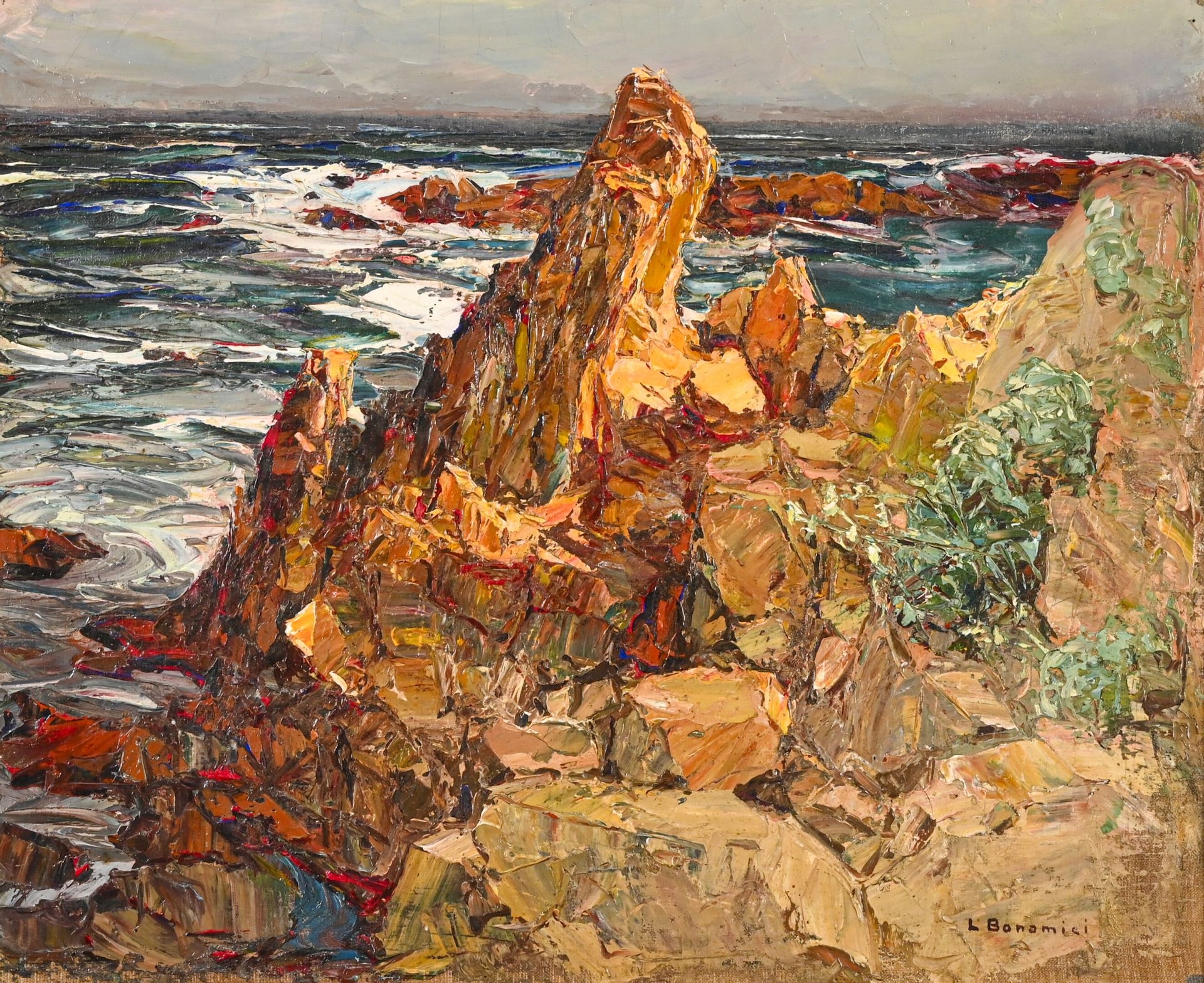 Louis Bonamici | The red rocks in Agay | MutualArt