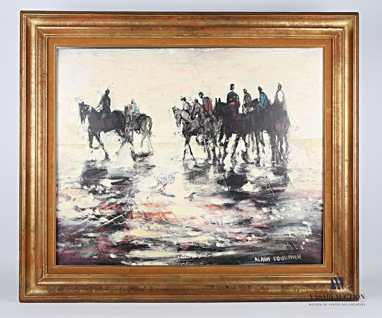 Alain A. Fournier | Riders on the beach | MutualArt