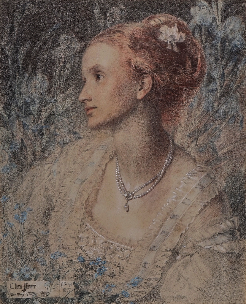 Anthony Frederick Augustus Sandys | Portrait of Clara Flower (1872 ...