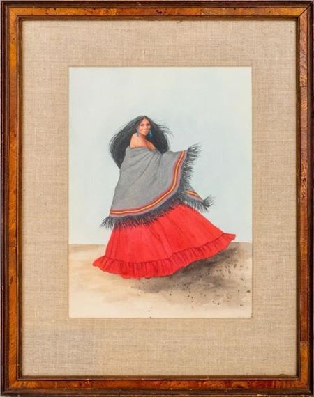 Sharon Ross | Sharon Ross Native American Woman Watercolor (1951 ...