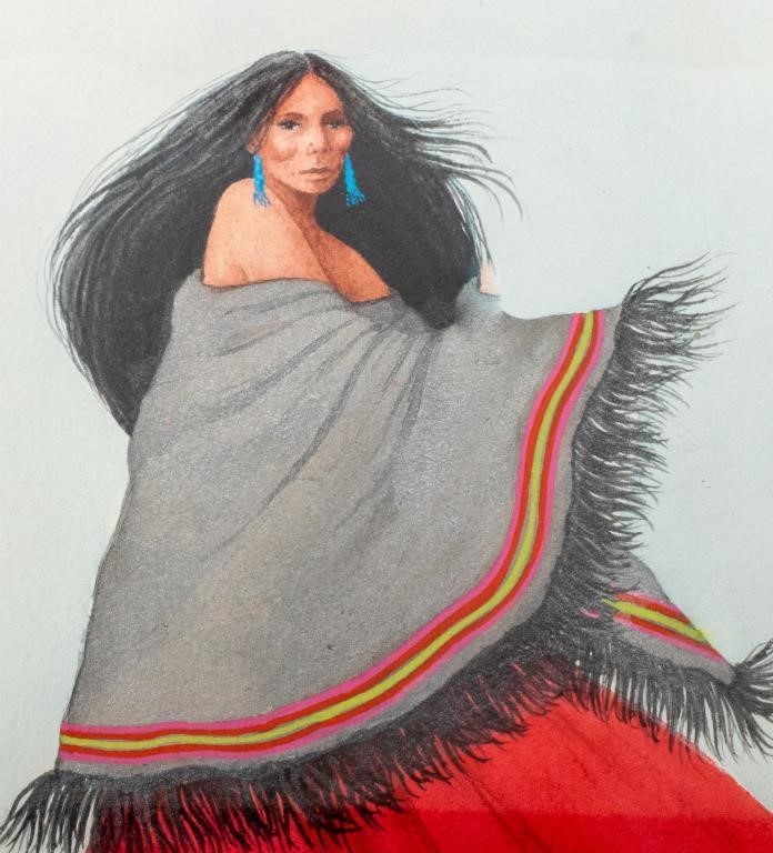 Sharon Ross | Sharon Ross Native American Woman Watercolor (1951 ...