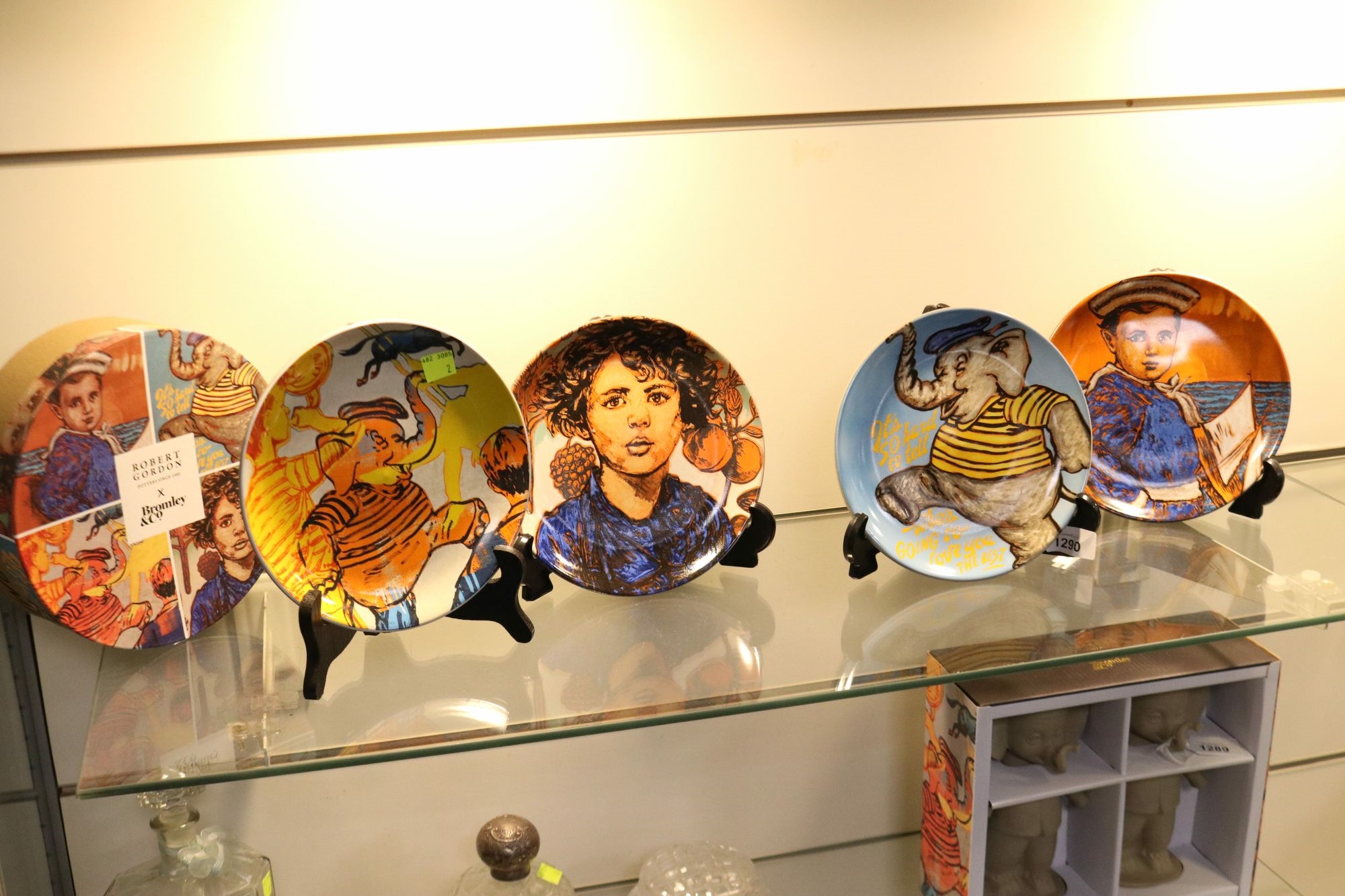 David Bromley | Set of Entree Plates by Robert Gordon Pottery with Box ...