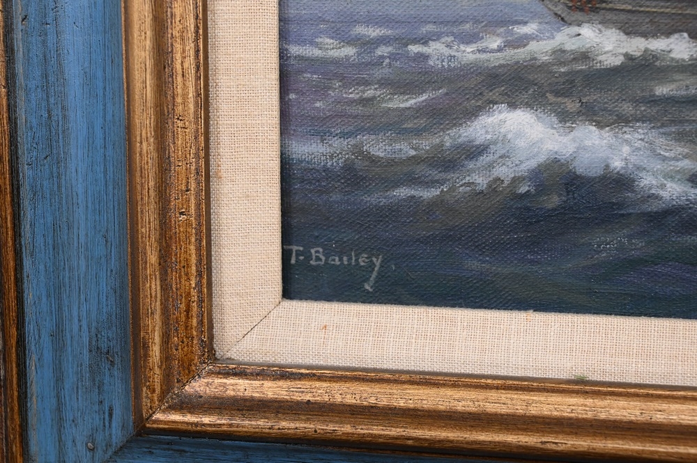 T. Bailey | full-rigged ship on the water | MutualArt