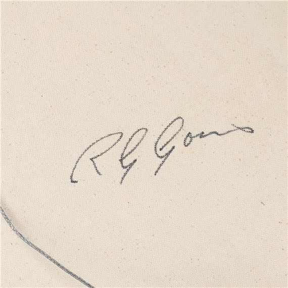 Ron Goins | Pair of Black-on-Black Abstract Paintings | MutualArt