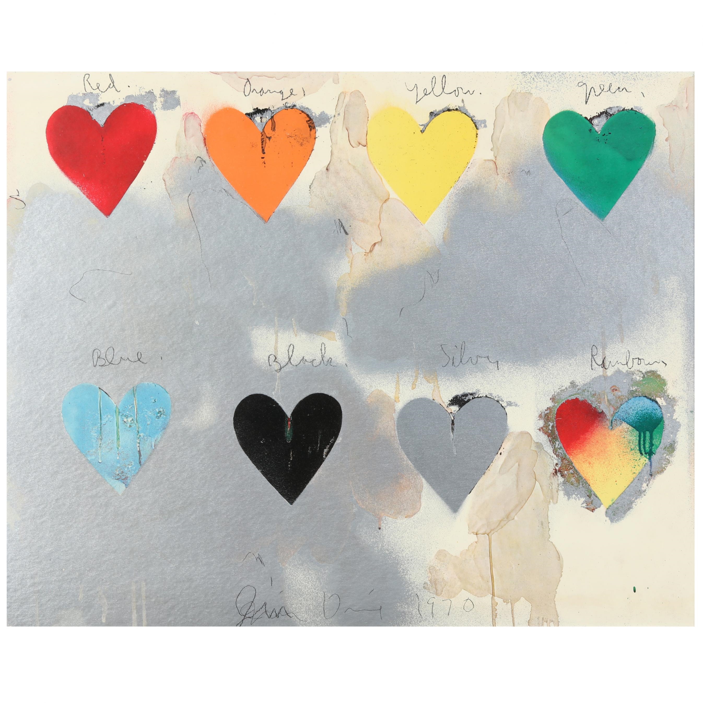 Jim Dine | EIGHT HEARTS (1970) | MutualArt