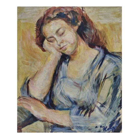 Juan Antonio Roda | Joven adormilada (1948) | MutualArt