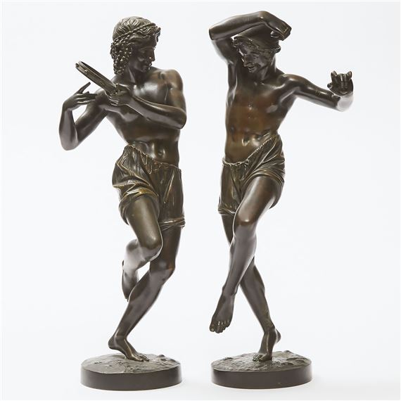 Francisque Joseph‏ Duret | PAIR OF NEAPOLITAN DANCING FISHER BOYS ...