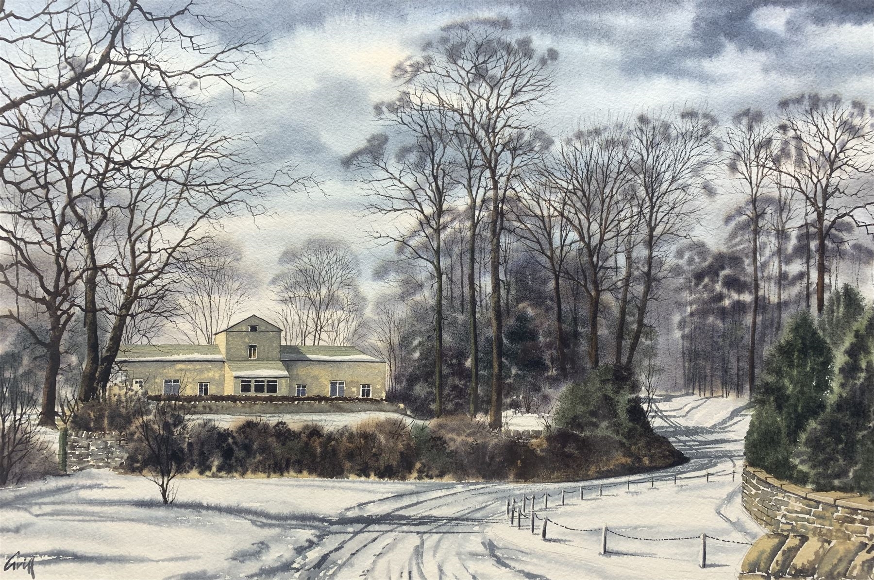 George H. Griffiths | Winter Landscape with Birch Trees | MutualArt