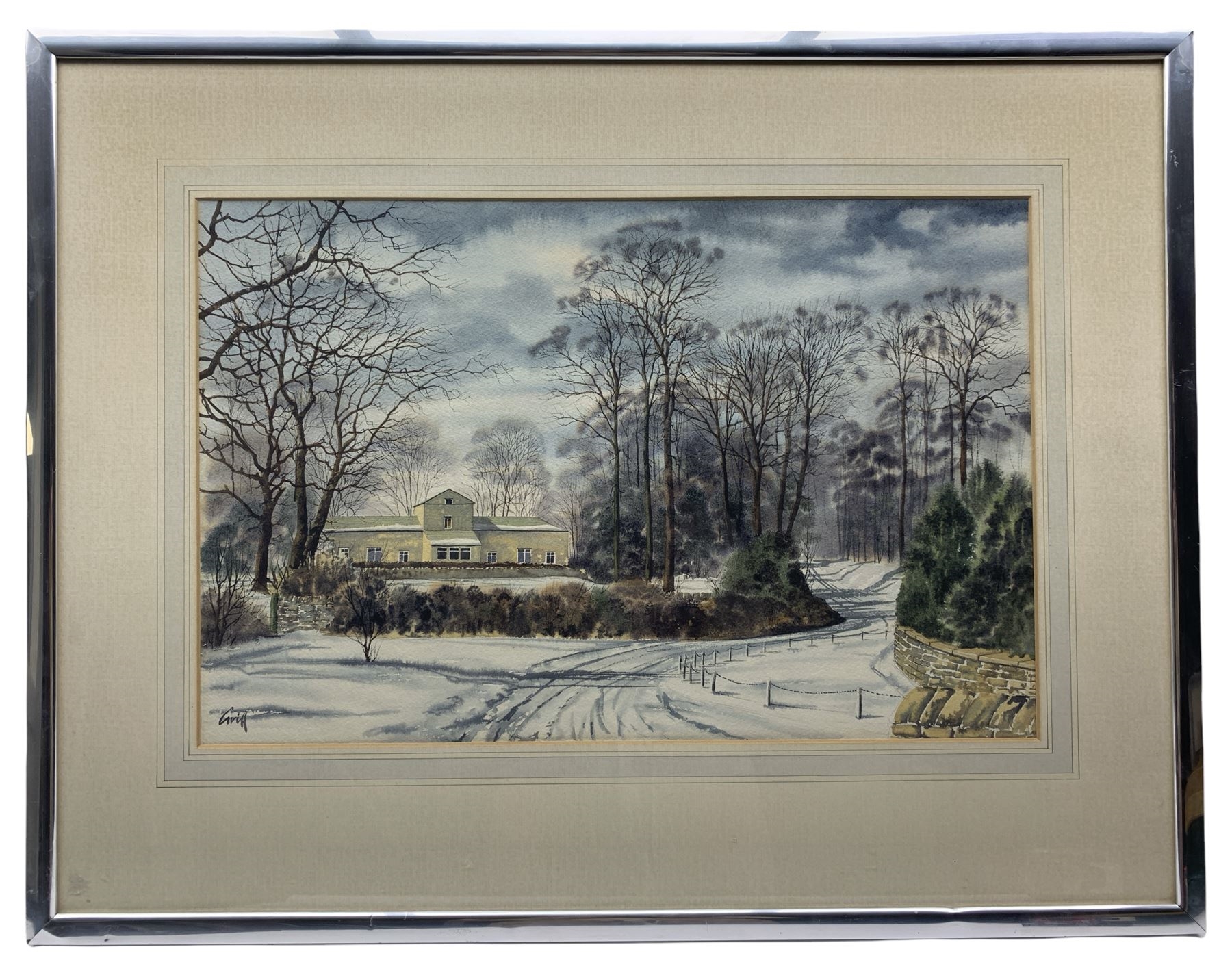 George H. Griffiths | Winter Landscape with Birch Trees | MutualArt