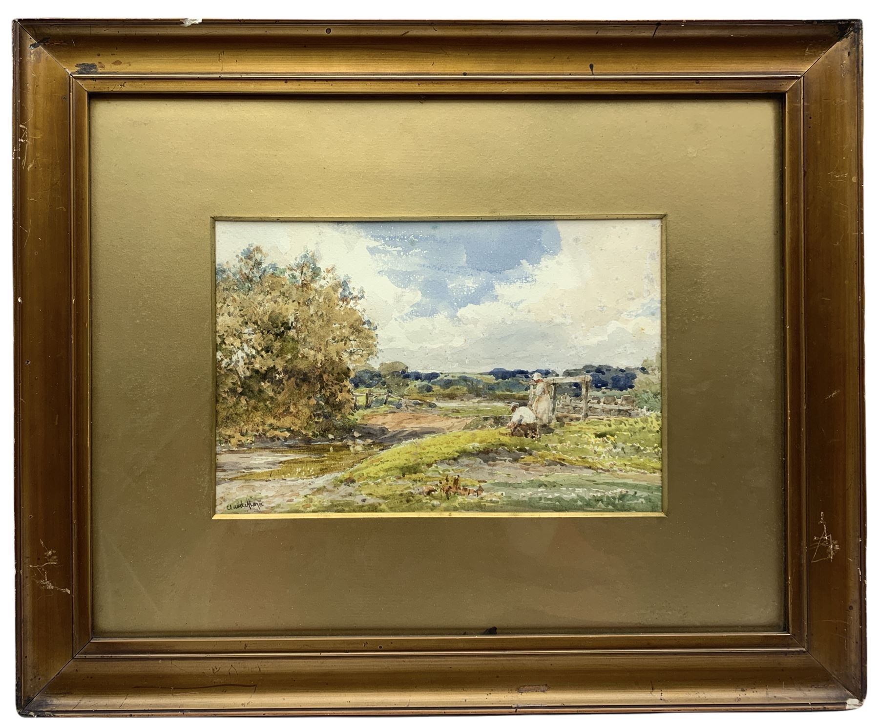 Claude Hayes | Farmers in a Rural Landscape | MutualArt