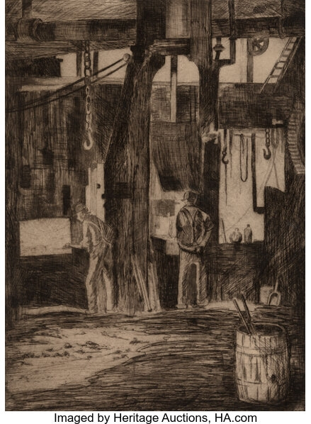 Allan Freelon | NUMBER 1 BROAD STREET (1934) | MutualArt