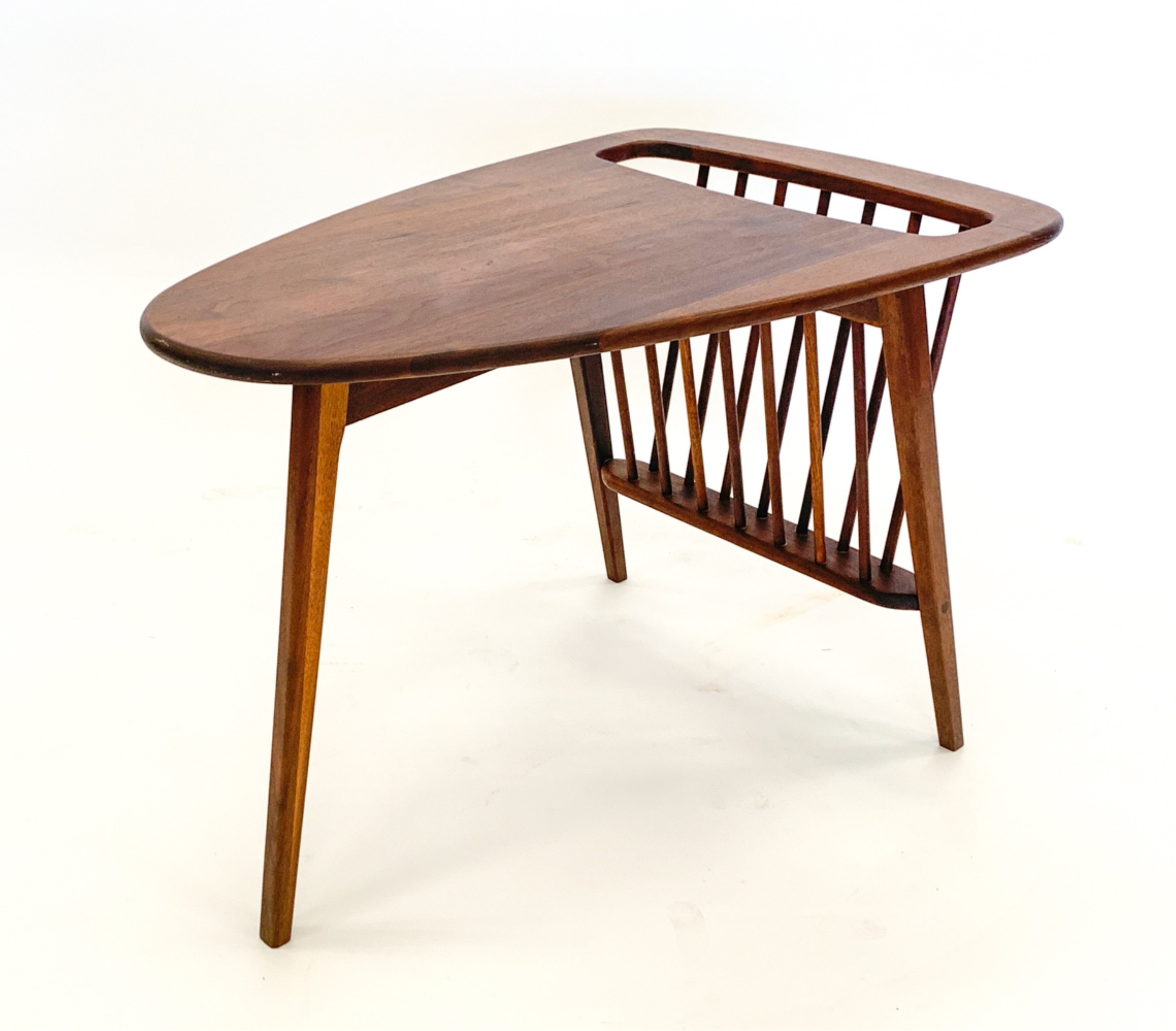 Arthur Umanoff | ARTHUR UMANOFF SIDE TABLE WITH MAGAZINE RACK (1964) | MutualArt