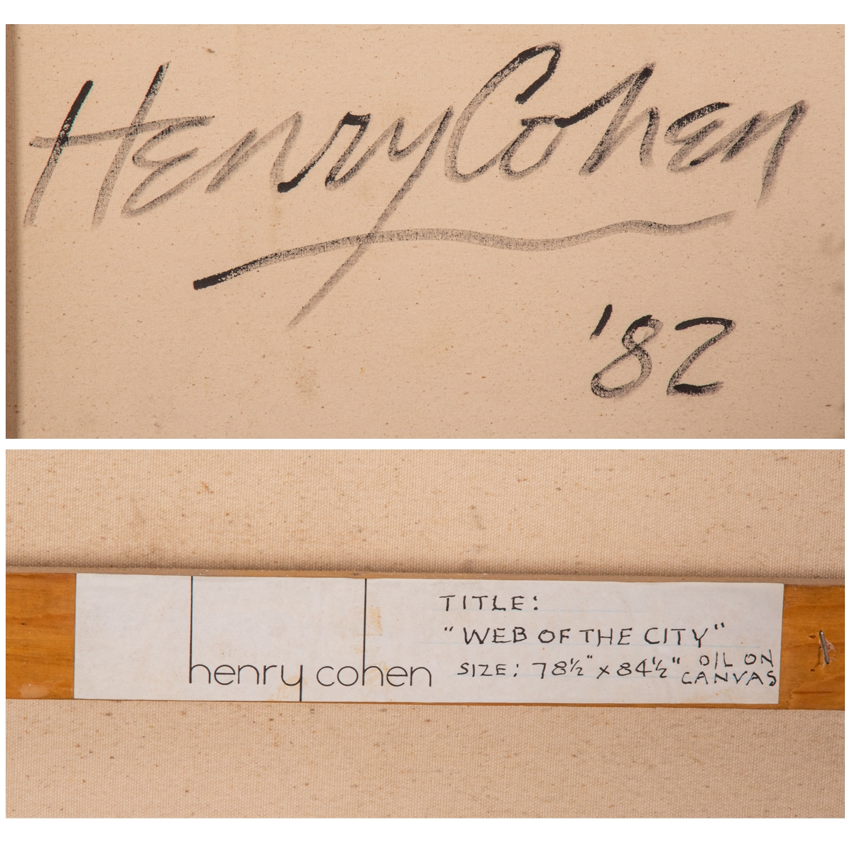 Henry Cohen | Web of the City (1982) | MutualArt