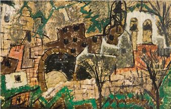 Jacques Chapiro | Woman with an Umbrella (1938) | MutualArt