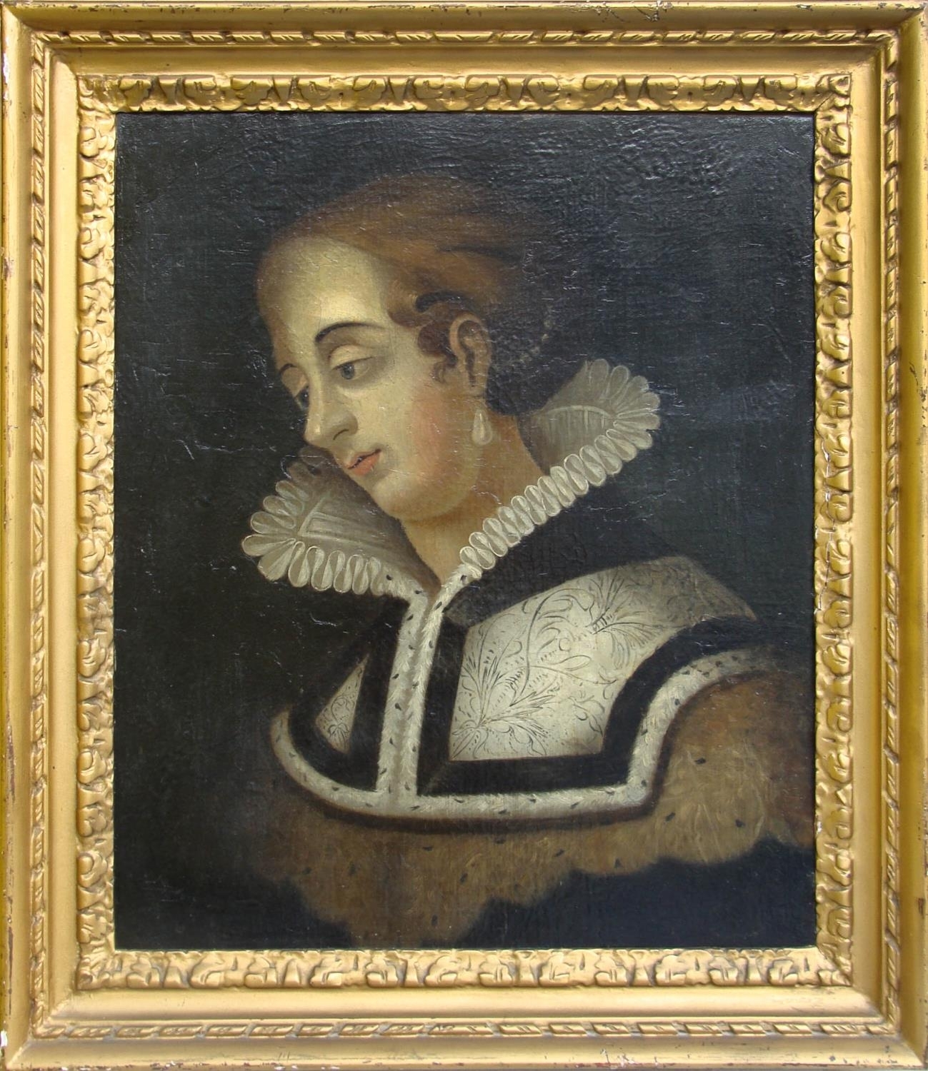 British School, 17th Century | Head and Shoulders Portrait of Lady ...