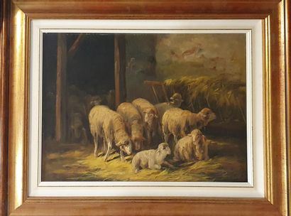 French School, 20th Century | Sheep in the sheepfold, | MutualArt