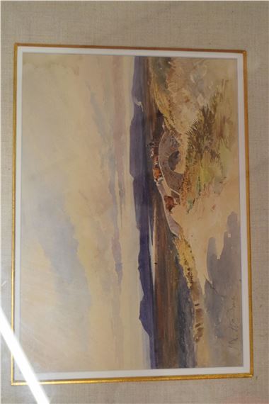 James Duffield Harding | Mountain landscape with cattle on a bridge ...