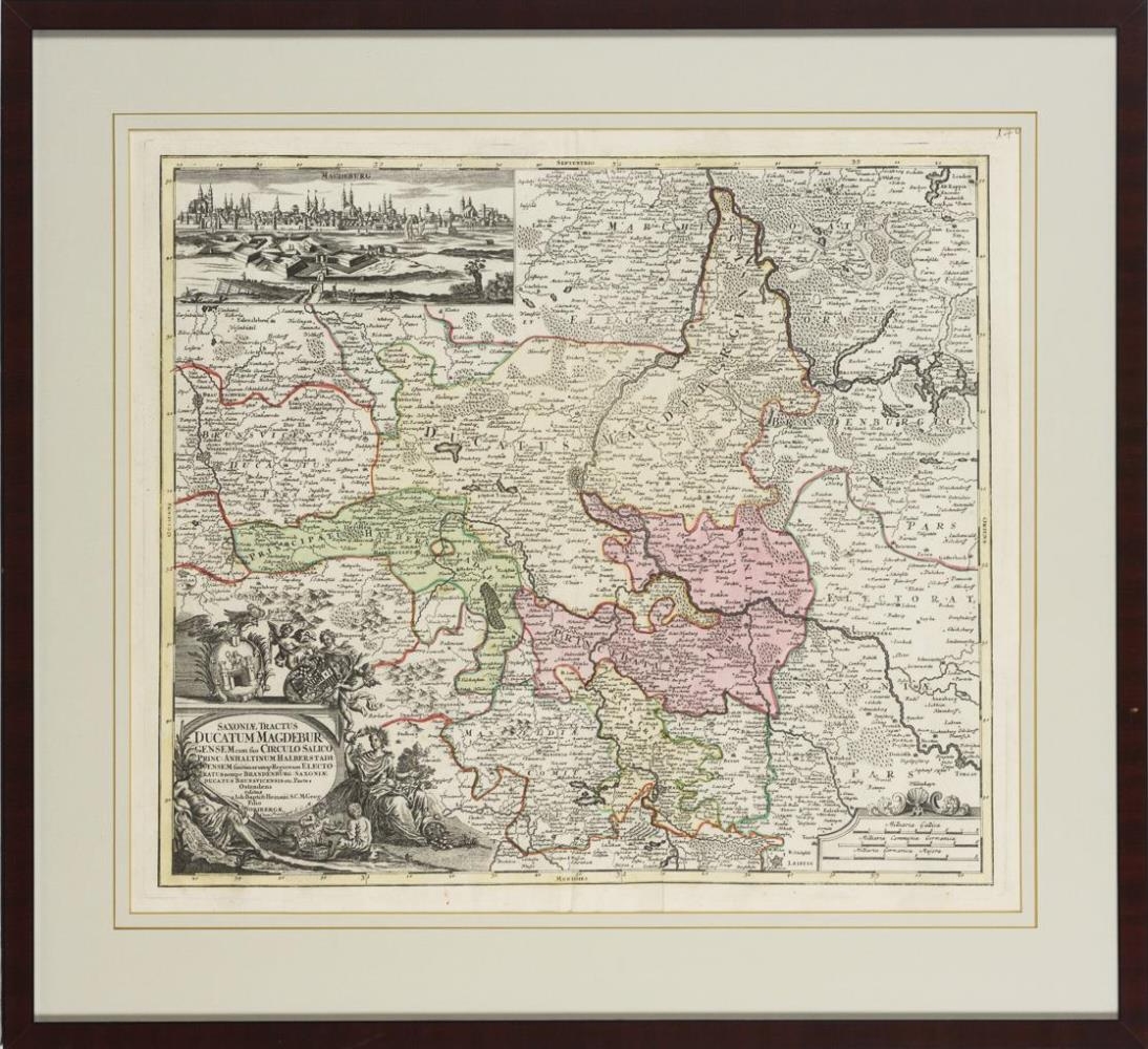 Johann Baptist Homann | Map of the Duchy of Magdeburg (Circa 1730 ...