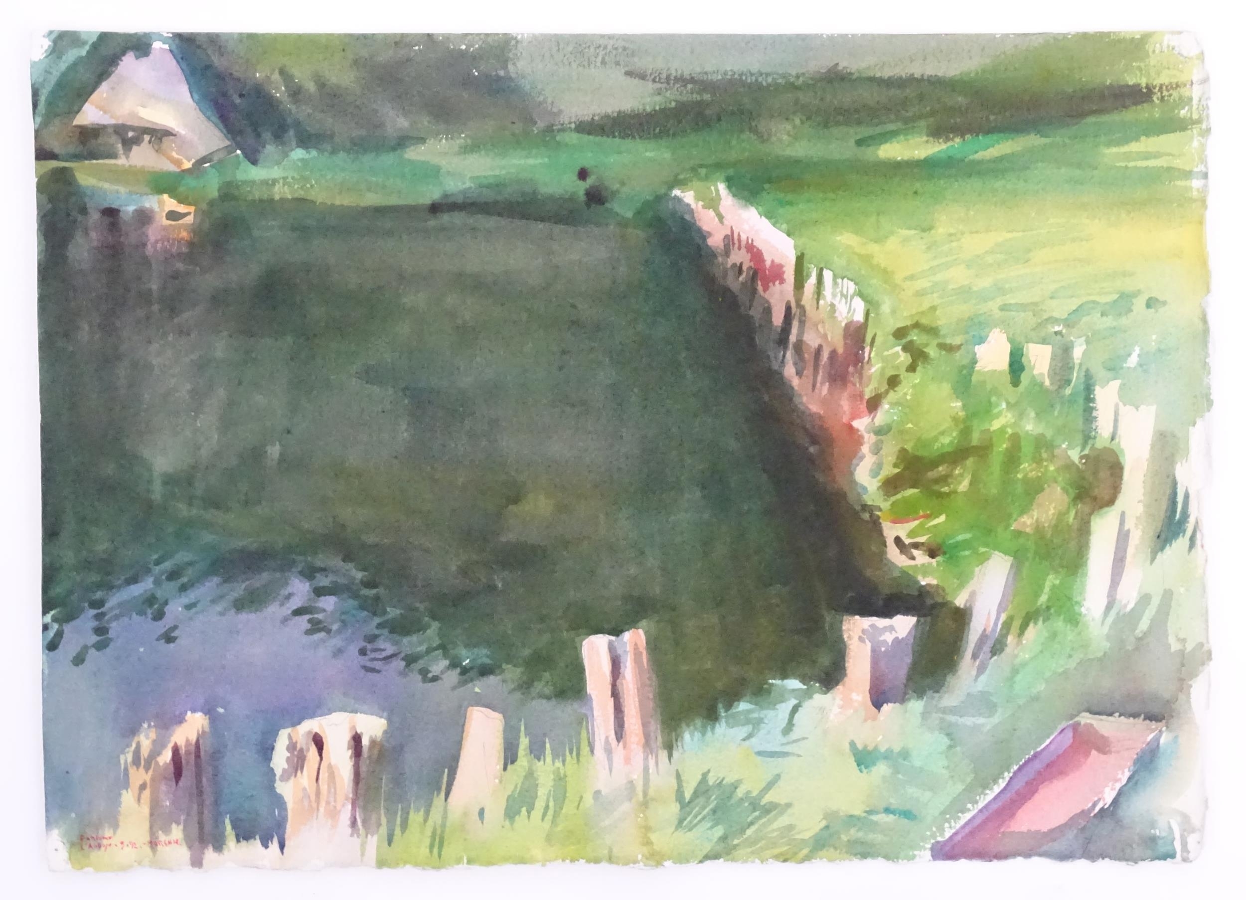 Howard James Morgan | A view of the lake at L'Abbaye (1949) | MutualArt