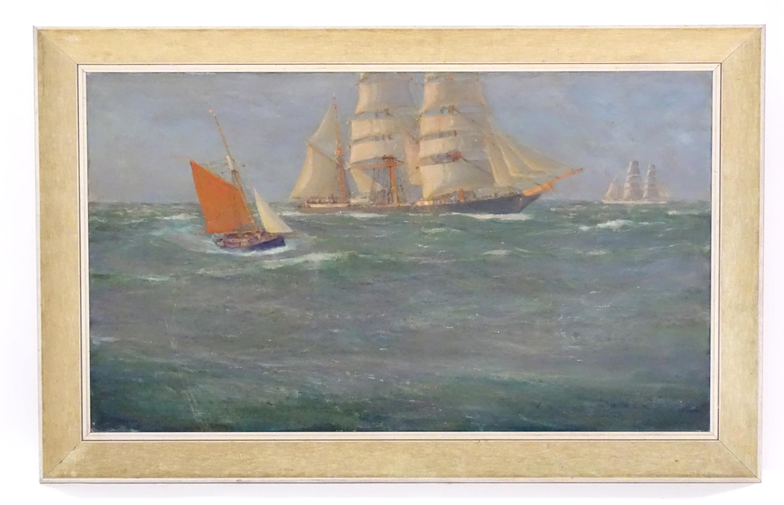 Frederick Bertrand Harnack | Ships in full sail at sea | MutualArt