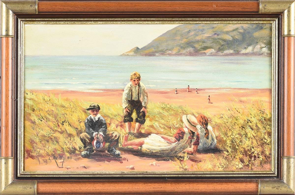 Liam Reilly | CHILDREN ON THE BEACH | MutualArt