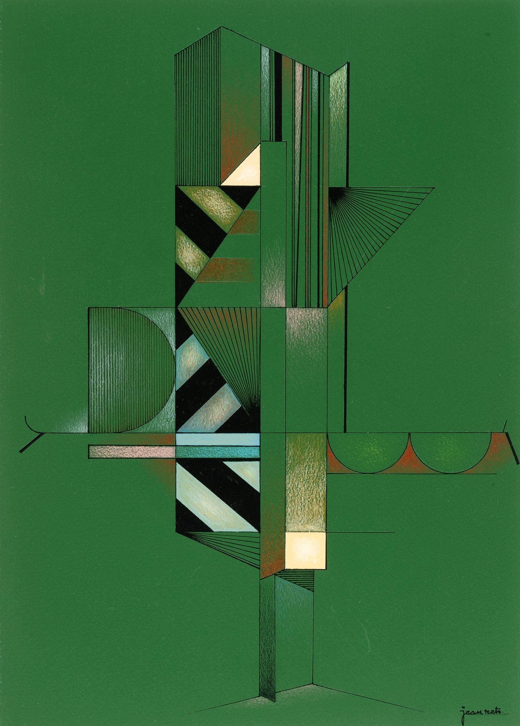 Jean Rets | Abstract grey and black | MutualArt