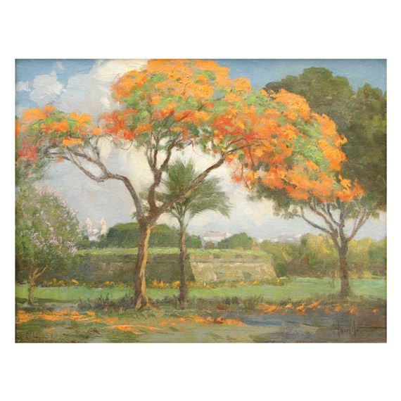 Fernando Amorsolo | Intramuros, (Our Lady of Lourdes Church) (Circa ...
