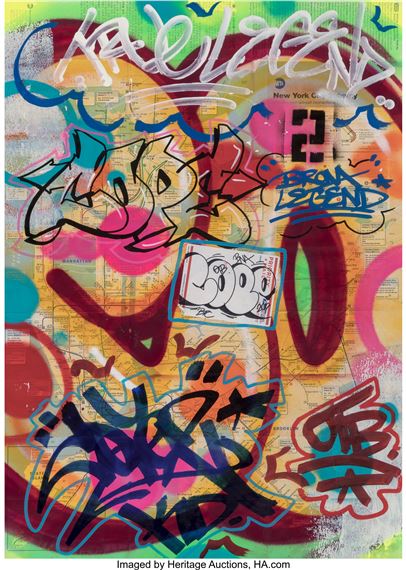 Cope2 | New York City Subway Map IV - 09 (2019) | MutualArt