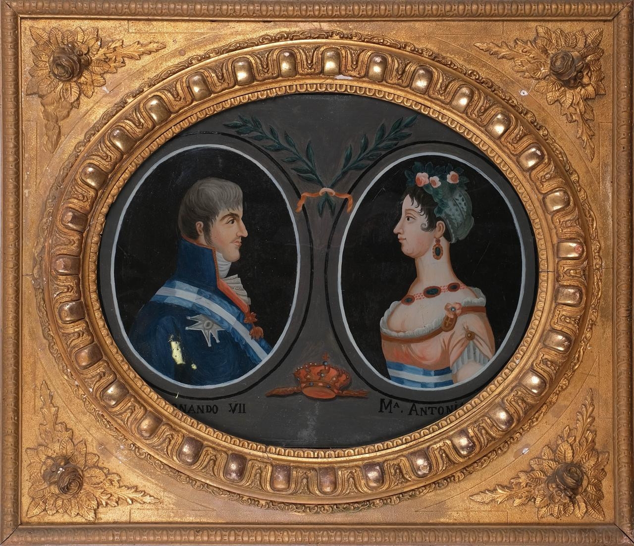 Spanish School, 19th Century | Retrato de Fernando VII y María Antonia ...
